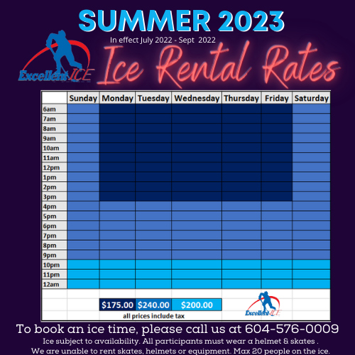 Ice Rental Rates - Excellent Ice